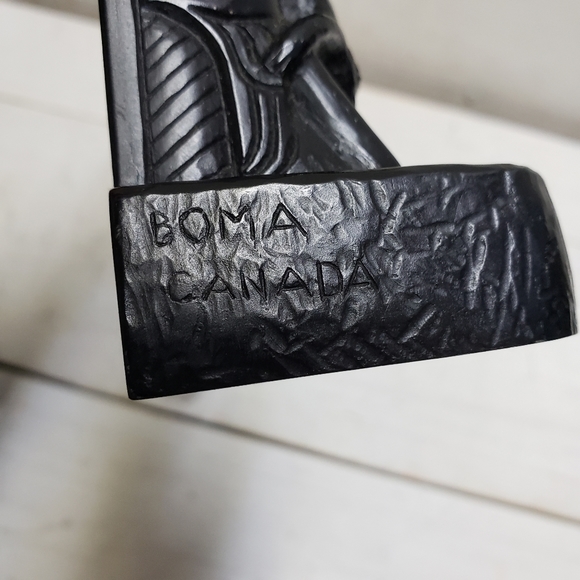 Boma Canada | Accents | Totem Pole Native Art Decor Figurine Boma Canada Brand Argillite Replica ...